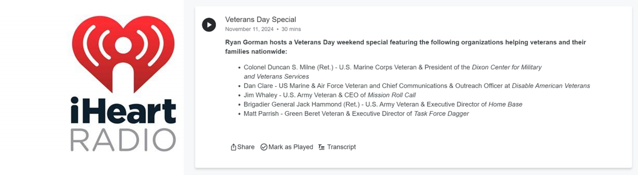 Duncan Milne Interview with iHeart Radio’s Ryan Gorman - dixoncenter